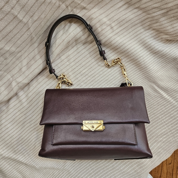 Michael Kors | Bags | Michael Kors Cece Brown Leather Handbag | Poshmark